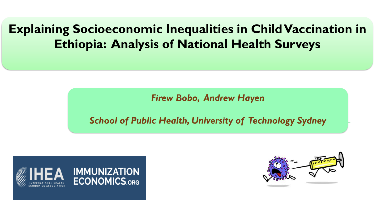 Explaining socioeconomic inequalities in child vaccination in Ethiopia: Analysis of national ...