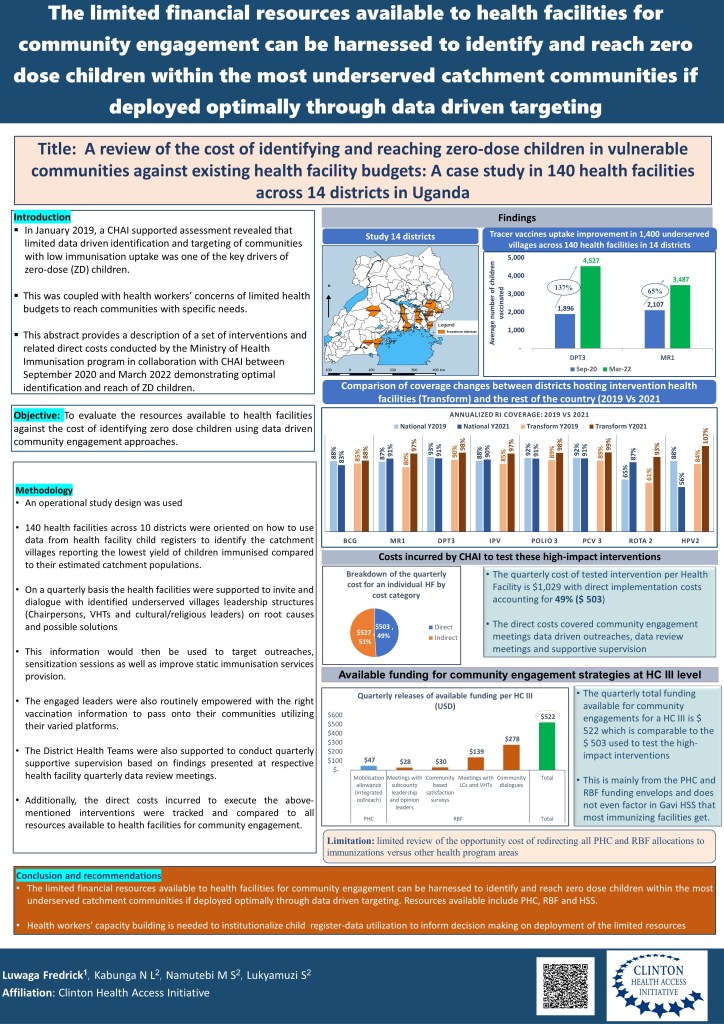 A review of the cost of identifying and reaching zero dose children in vulnerable communities ...