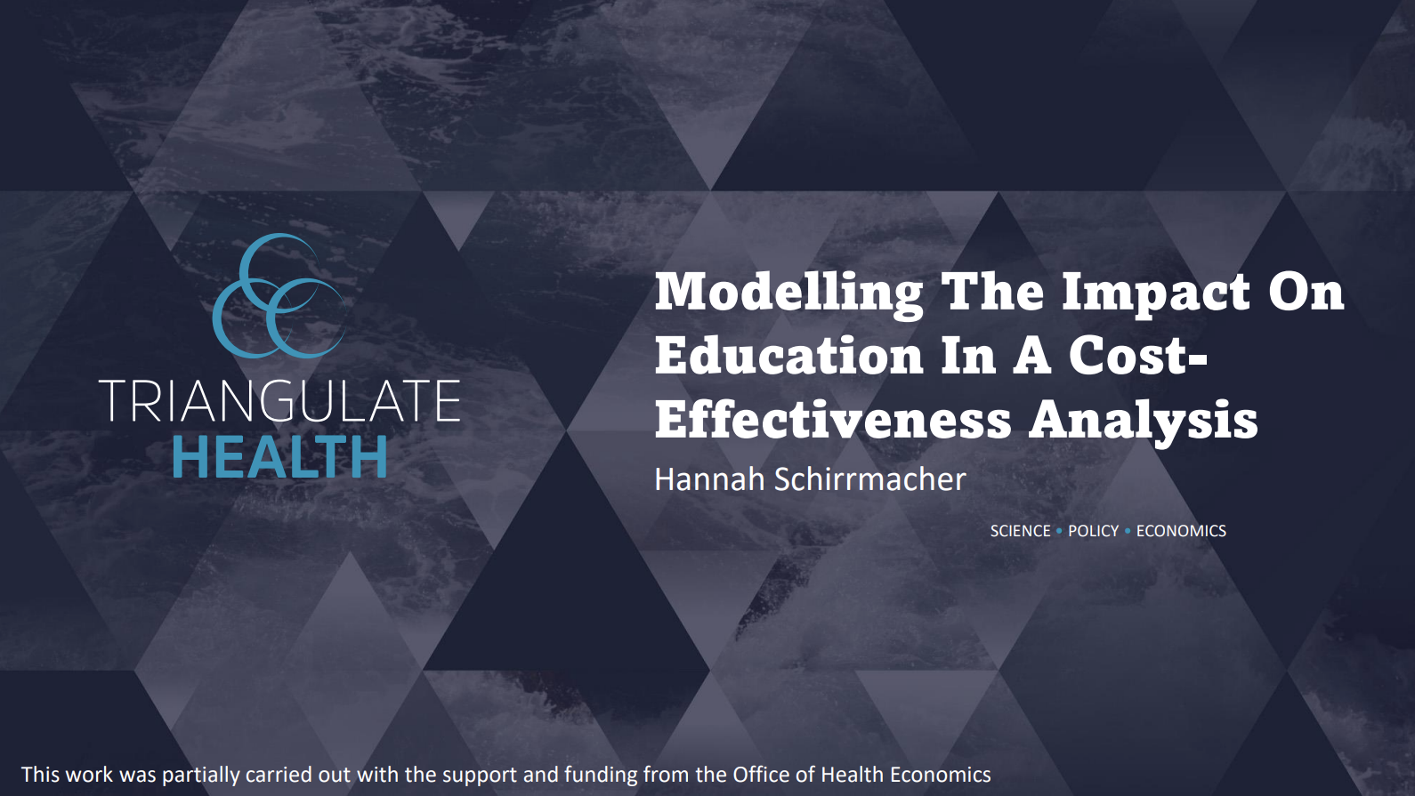 Modeling the impact on educational attainment and lifetime productivity: A cost-effectiveness ...