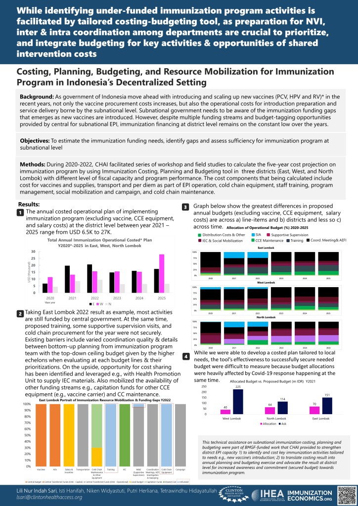 Costing, planning, budgeting and resource mobilization for immunization ...