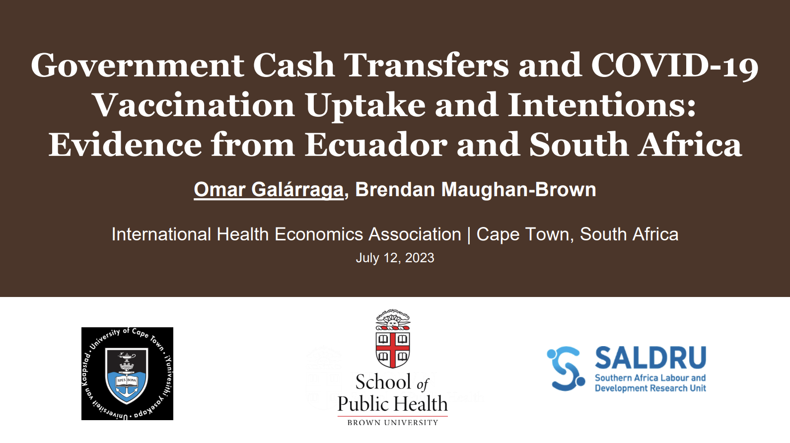 Government cash transfers and COVID-19 vaccination uptake and intentions: comparative evidence ...