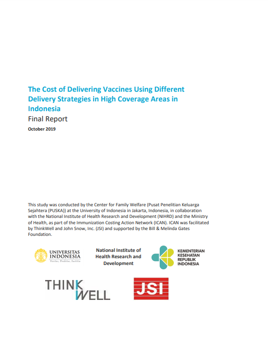 The cost of delivering vaccines using different delivery strategies in ...
