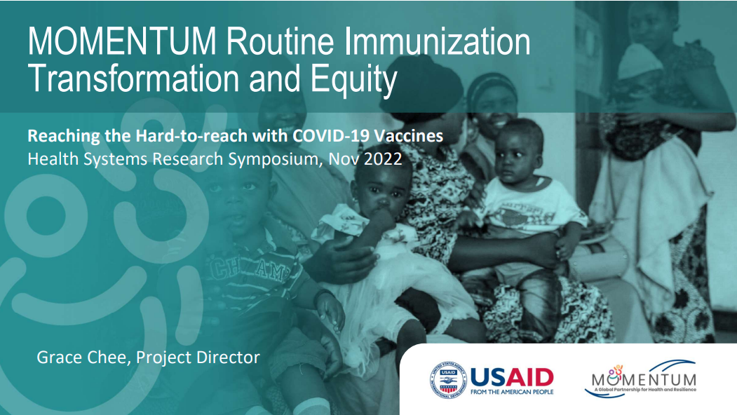 MOMENTUM Routine Immunization Transformation and Equity - Immunization ...