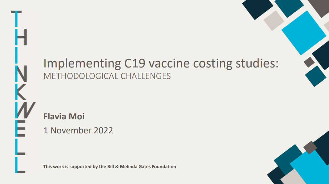 Implementing C19 vaccine costing studies: Methodological challenges ...
