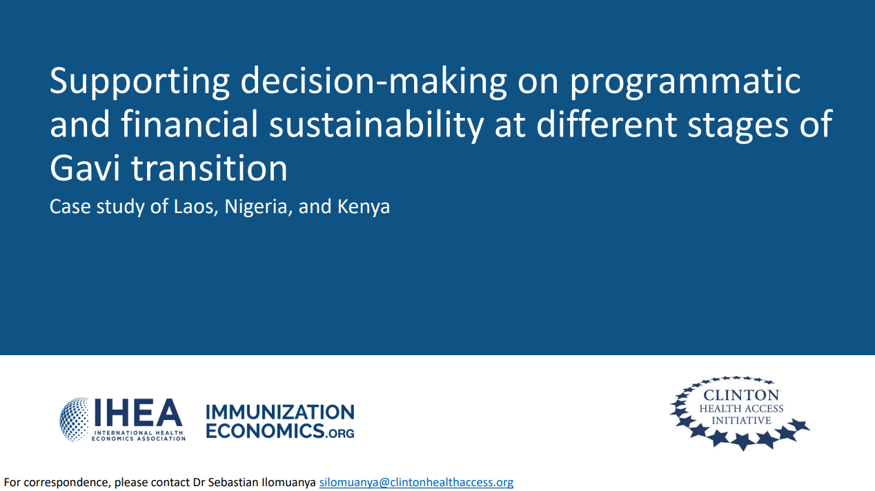 Supporting decision-making on programmatic and financial sustainability ...