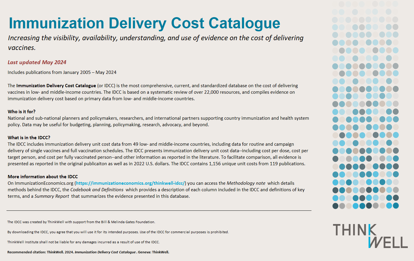 Immunization Delivery Cost Catalogue - Immunization Economics