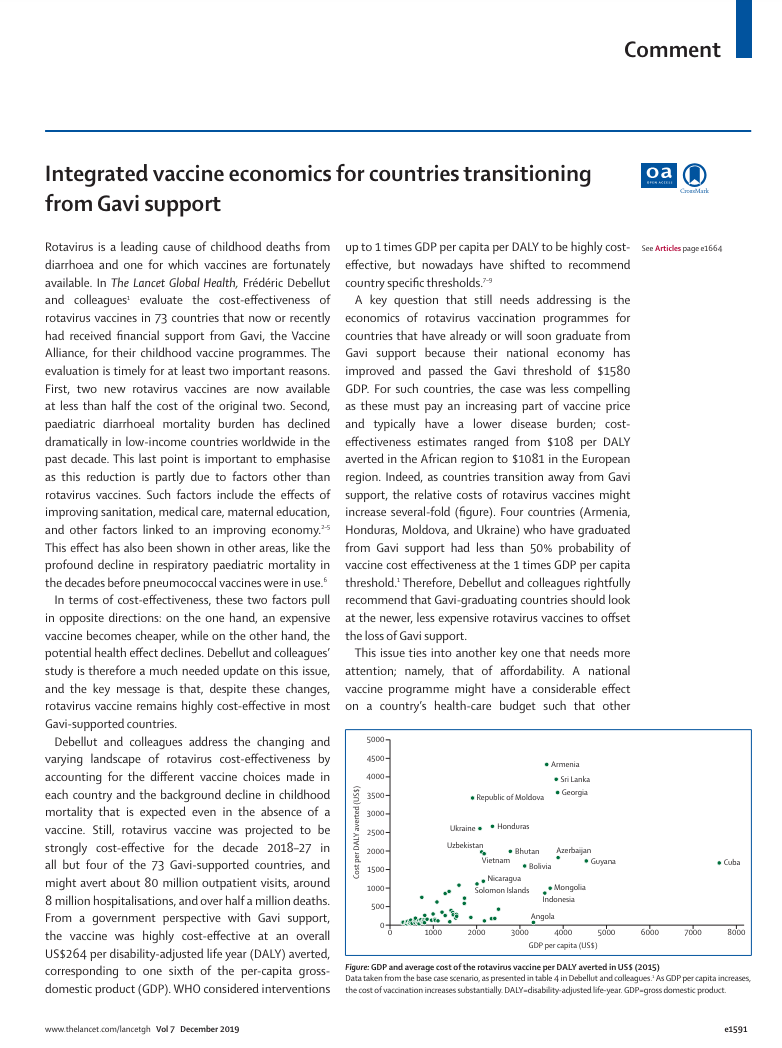 Integrated vaccine economics for countries transitioning from Gavi support - Immunization Economics