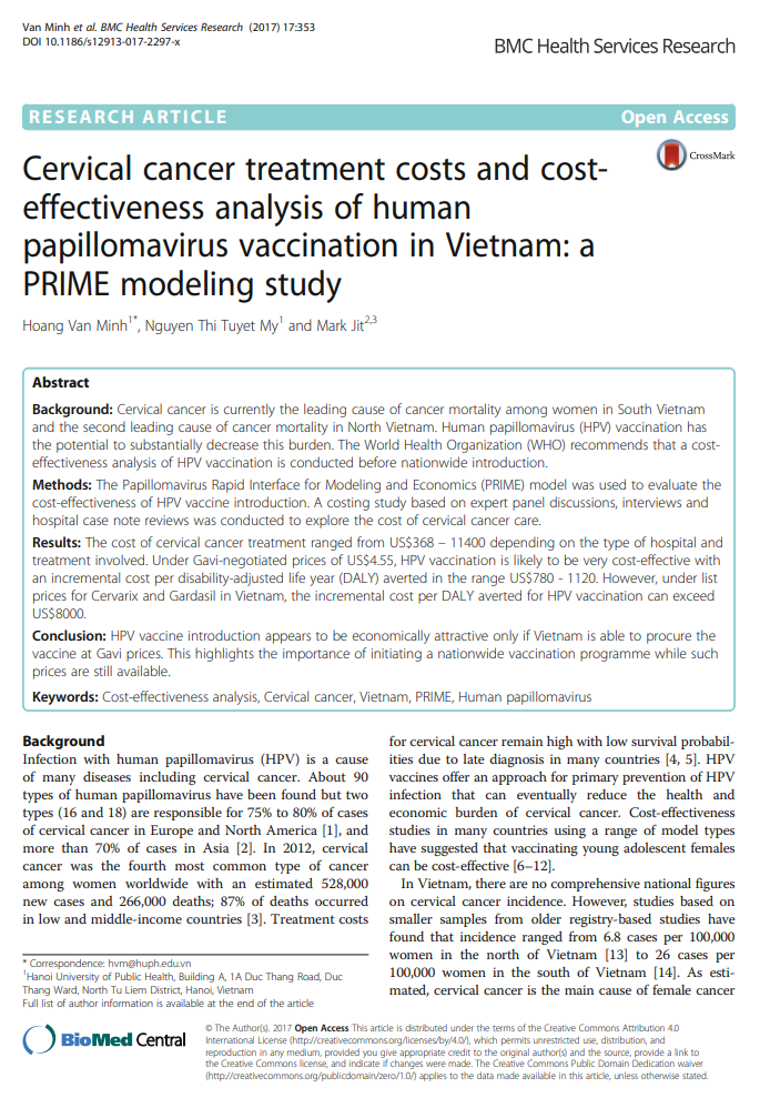 Cervical cancer treatment costs and cost-effectiveness analysis of ...