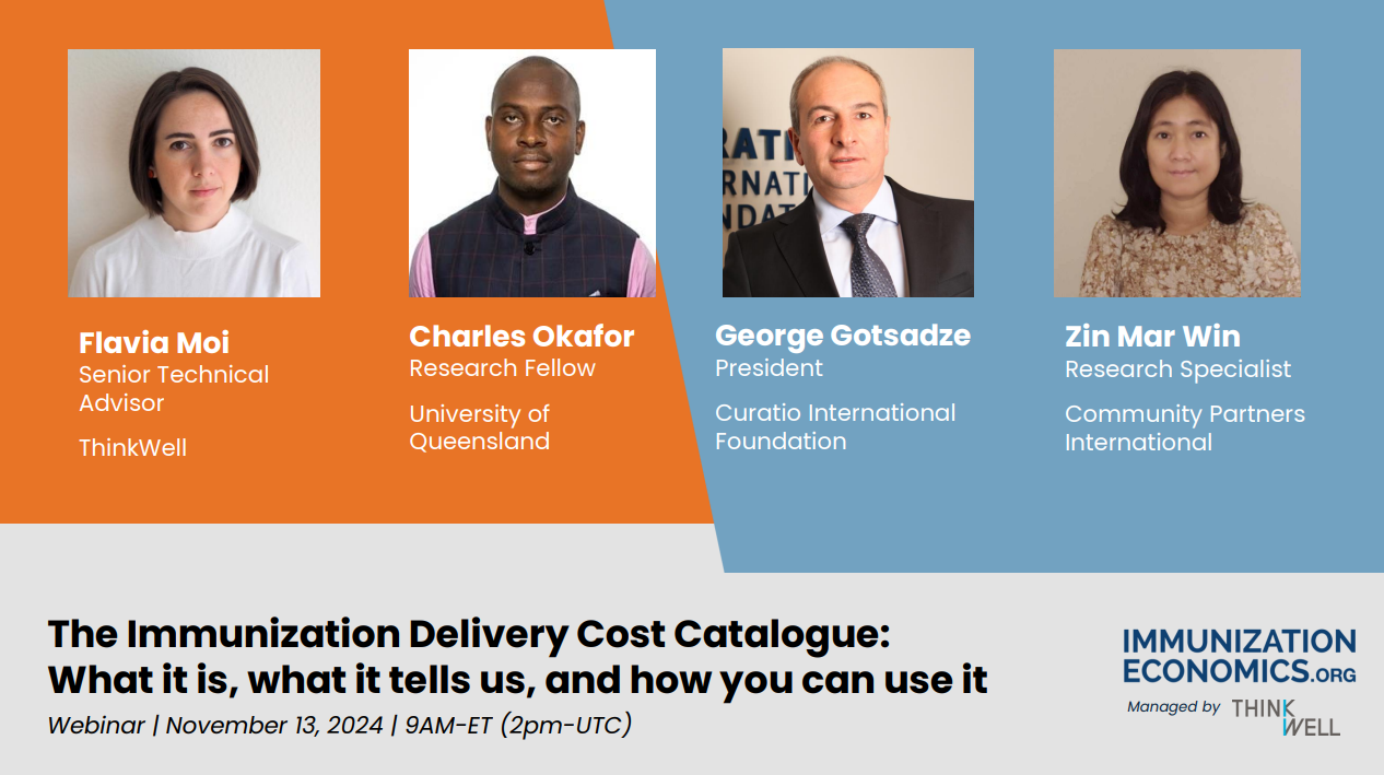 Slides and recording available for webinar on the Immunization Delivery Cost Catalogue ...